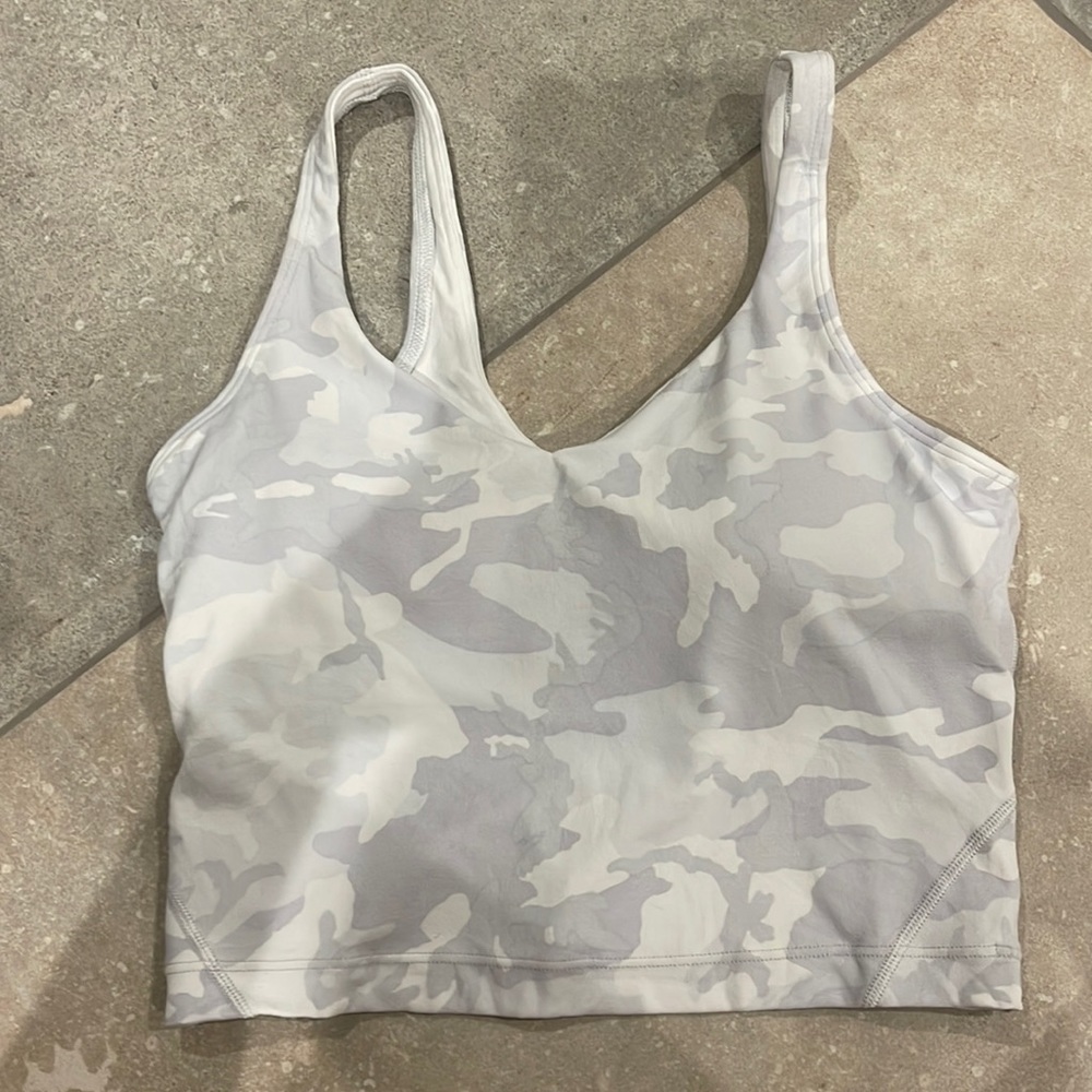 Lululemon White Camouflage Align Tank Size 4 - Gem